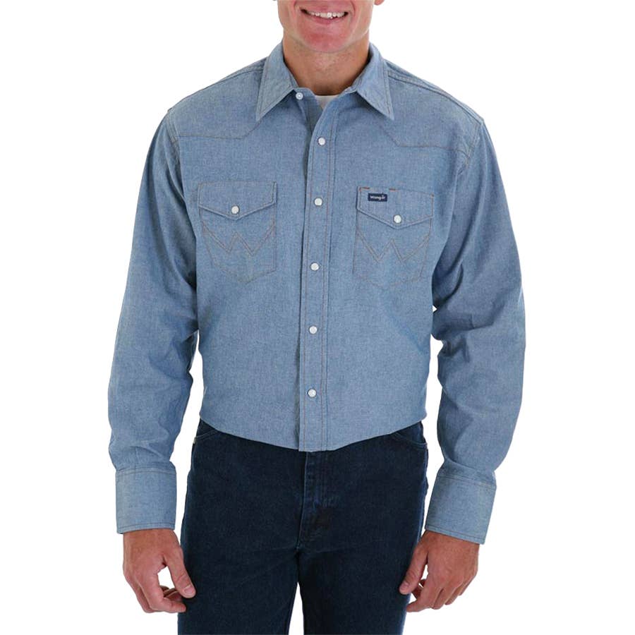 Wrangler Mens Long Sleeve Western Workshirt