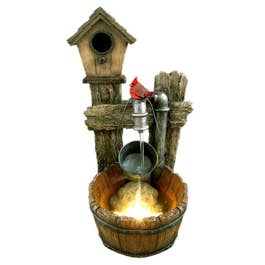 DDI Inc. Backyard Expressions Lighted Birdhouse Fountain