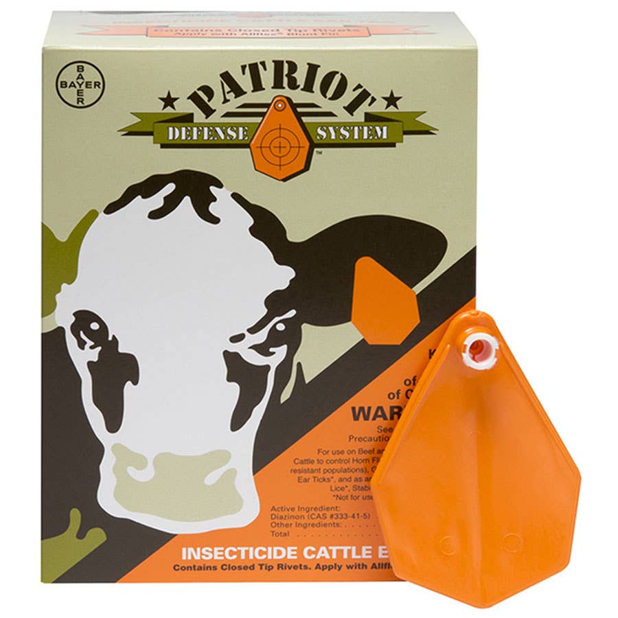 Bayer Patriot Insecticide Cattle Ear Tag - 20/Box