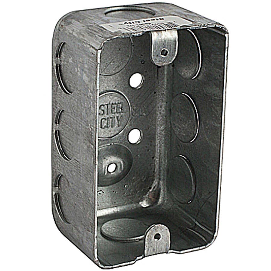 Steel City Single Gang Utility Box - 4 1/8"" x 2 1/2""