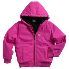 Carhartt Girl's Wildwood Quilted Flanned Lined Jacket - Raspberry