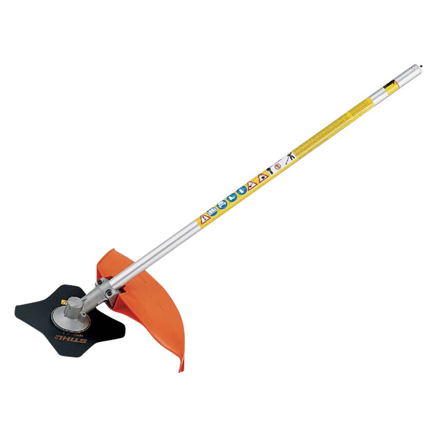 STIHL Kombi System FS-KM Brushcutter with 4 Tooth Grass Blade Attachment