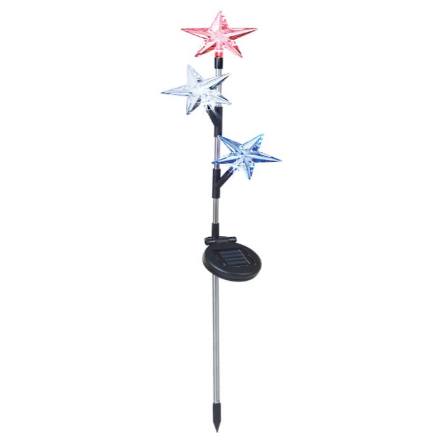 Alpine Solar Star Trio LED Garden Stakes