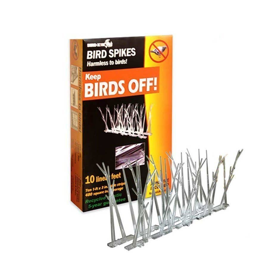 Bird-X Plastic Bird Spikes Kit with Glue - 10'