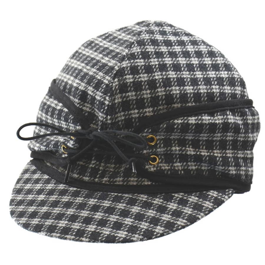 Crown Cap Men's Classic Railroad Plaid Cap