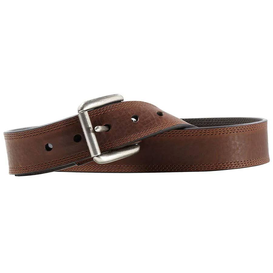 Ariat Men's Triple Row Stitch Belt - Dark Copper