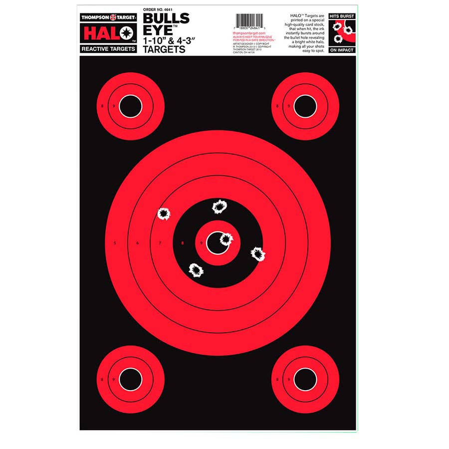 Thompson Target HALO Bullseye Reactive Splatter Shooting Target - 5 pk