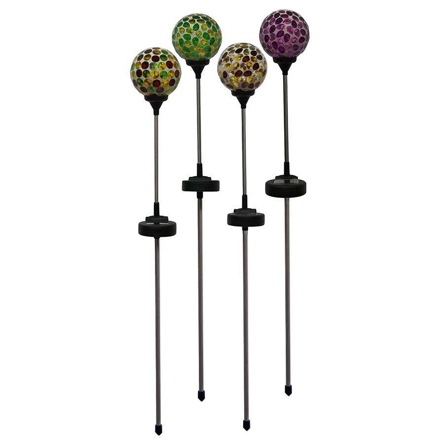 Alpine Solar Powered Mosaic Globe Garden Stake