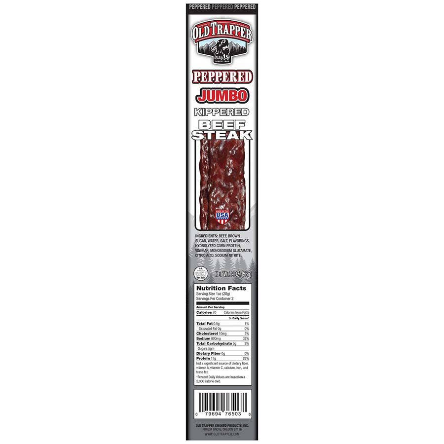 Old Trapper Peppered Jumbo Kippered Beef Steak - 2 oz