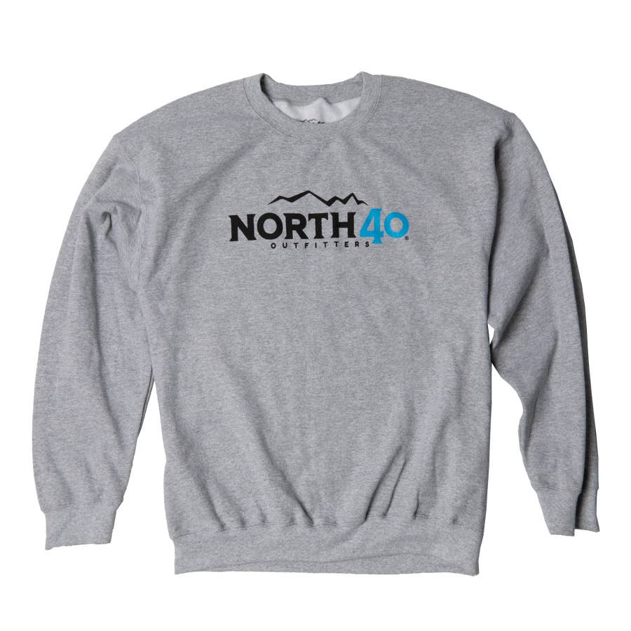 North 40 Outfitters Men's North 40 Logo Long Sleeve Sweatshirt - Sport Gray