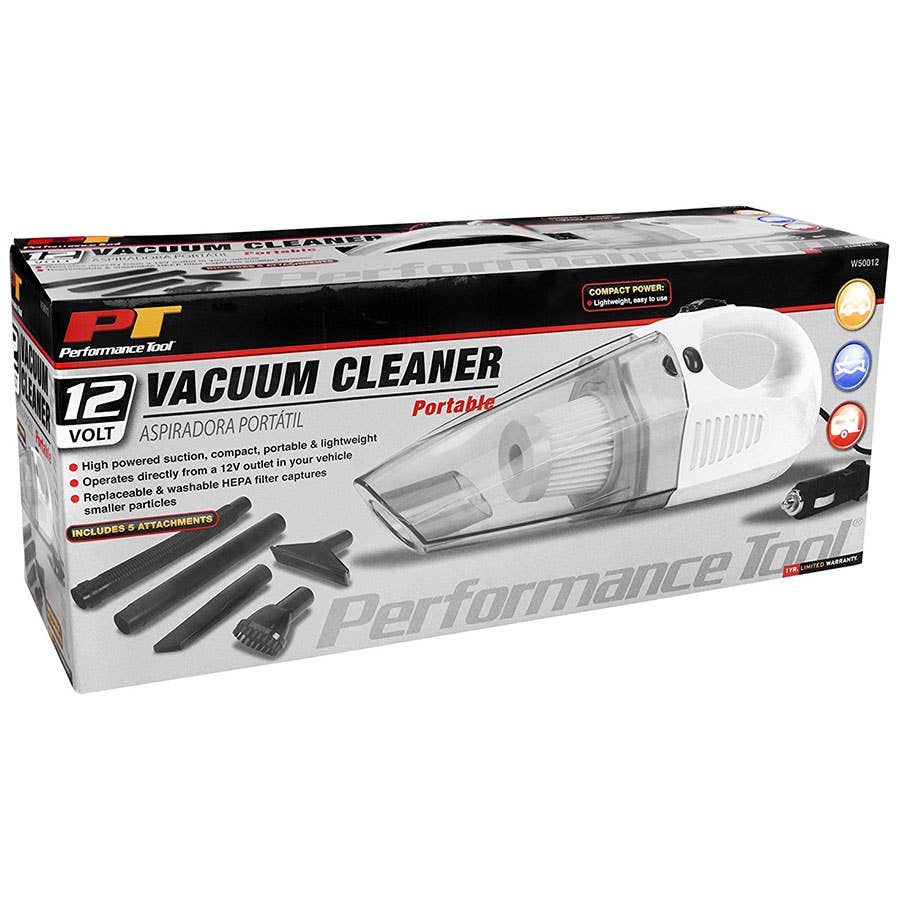 Wilmar Performance Tool Portable Vacuum Cleaner - 12V