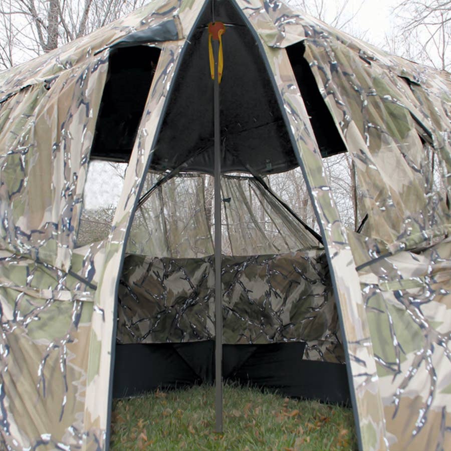 HME Ground Blind Support Post Steel - Brown