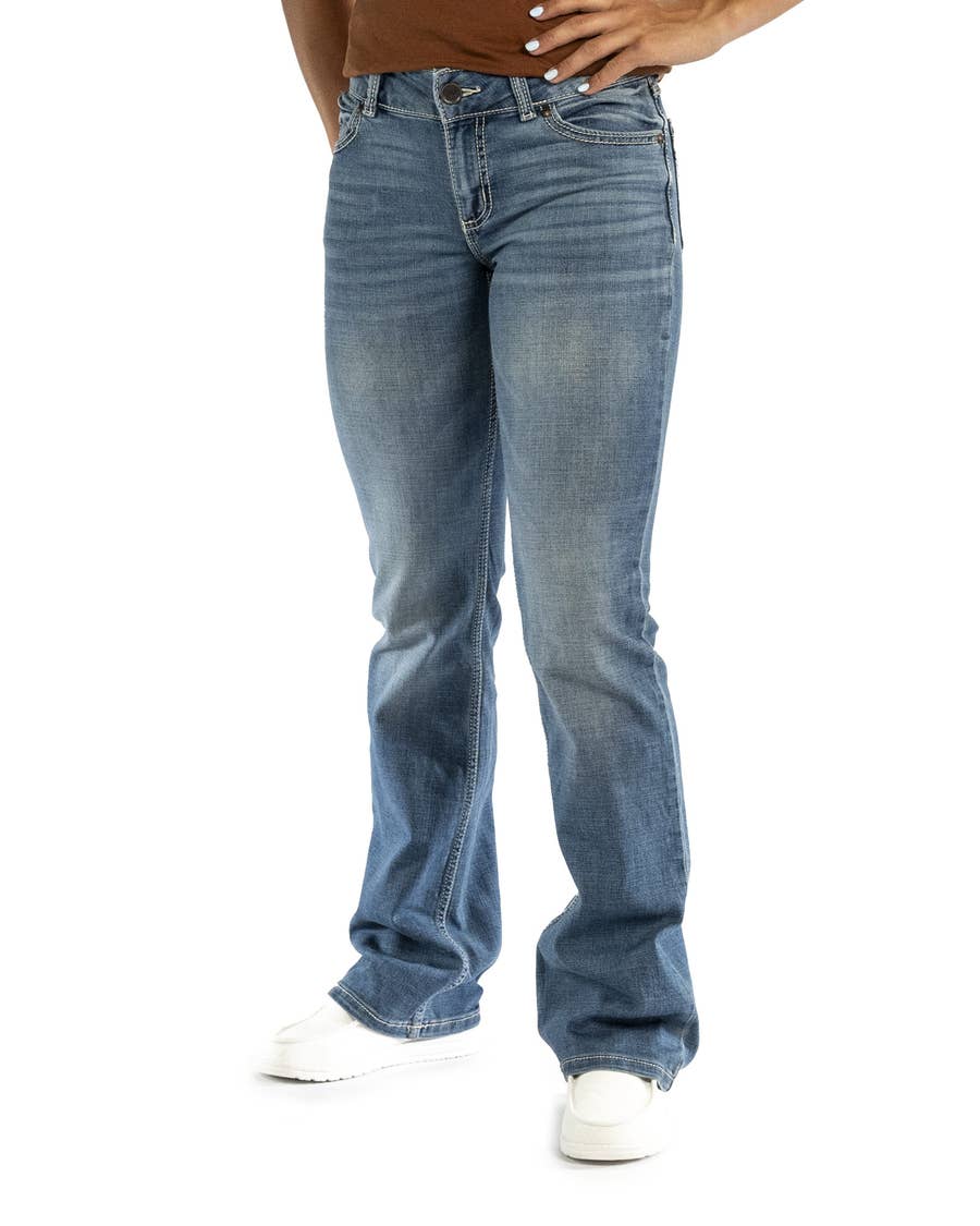 Wrangler Women's Retro Mid Rise Mae Jeans - Vintage