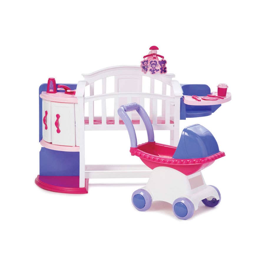American Plastic Toys Nursery & Doll Buggy Deluxe Set