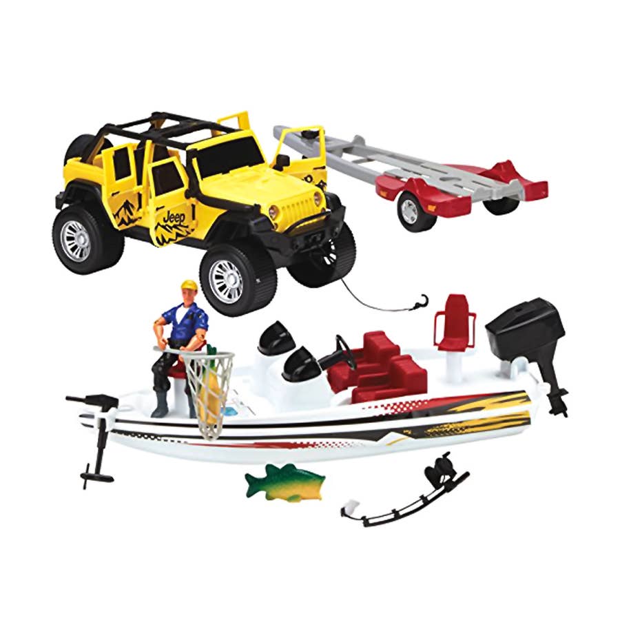 Tree House Kids Jeep Bass Boat Adventure Fish Toy