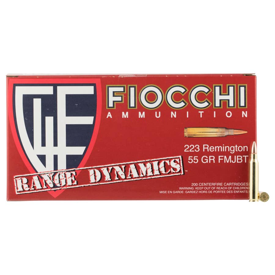 Fiocchi .223 Remington 55GR FMJBT Ammunition