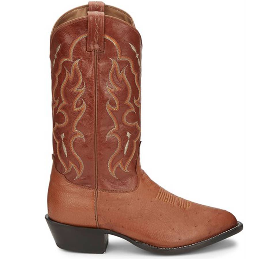 Tony Lama Men's Bonham Smooth Ostrich Boots - Rust