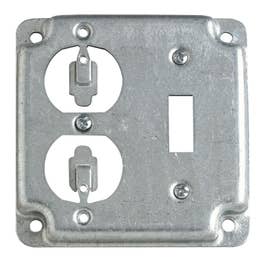 Steel City Square Box Surface Cover - 4" - 1 Toggle Switch