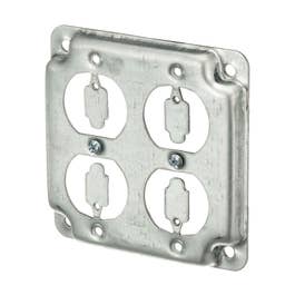 Steel City Square Box Surface Cover - 4"" - 2 Toggle Switch