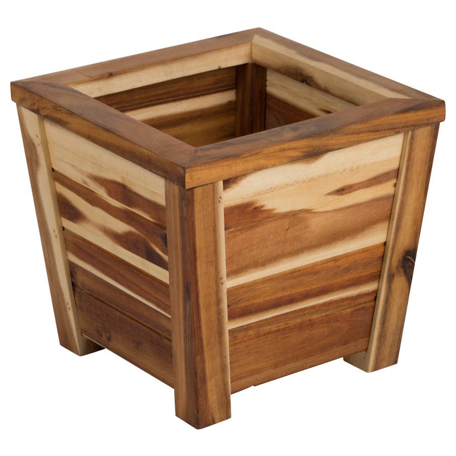 Avera Square Wooden Planter
