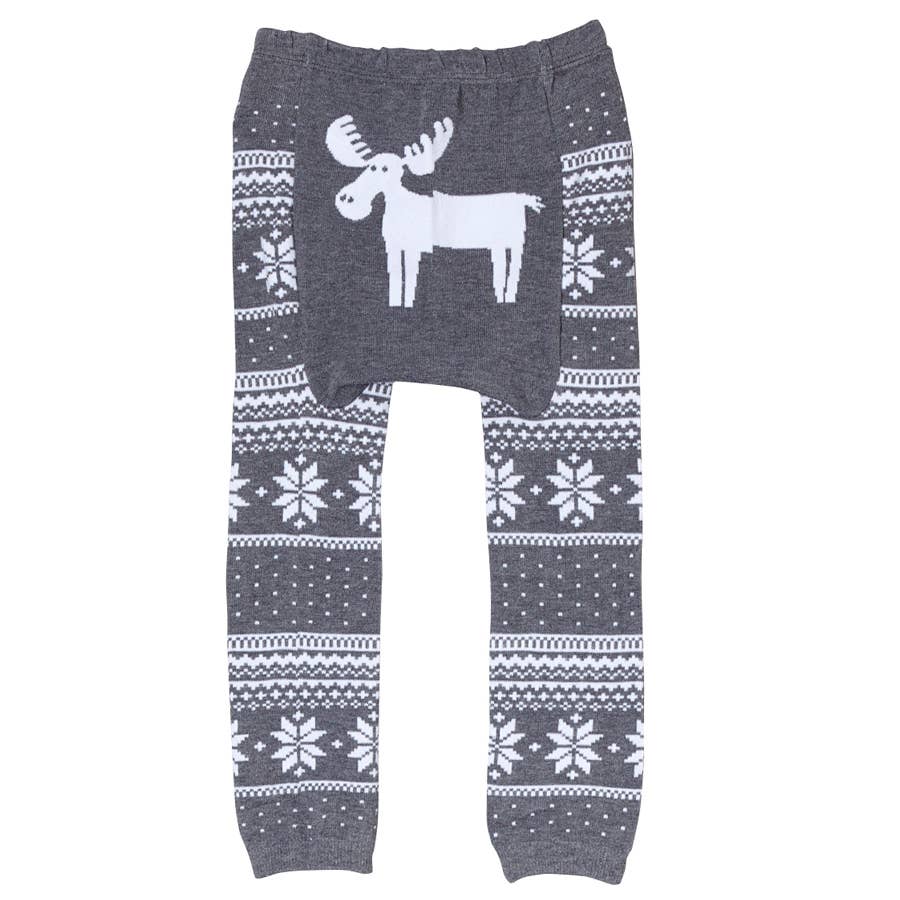 Doodle Pants Kid's Fair Isle Moose Leggings