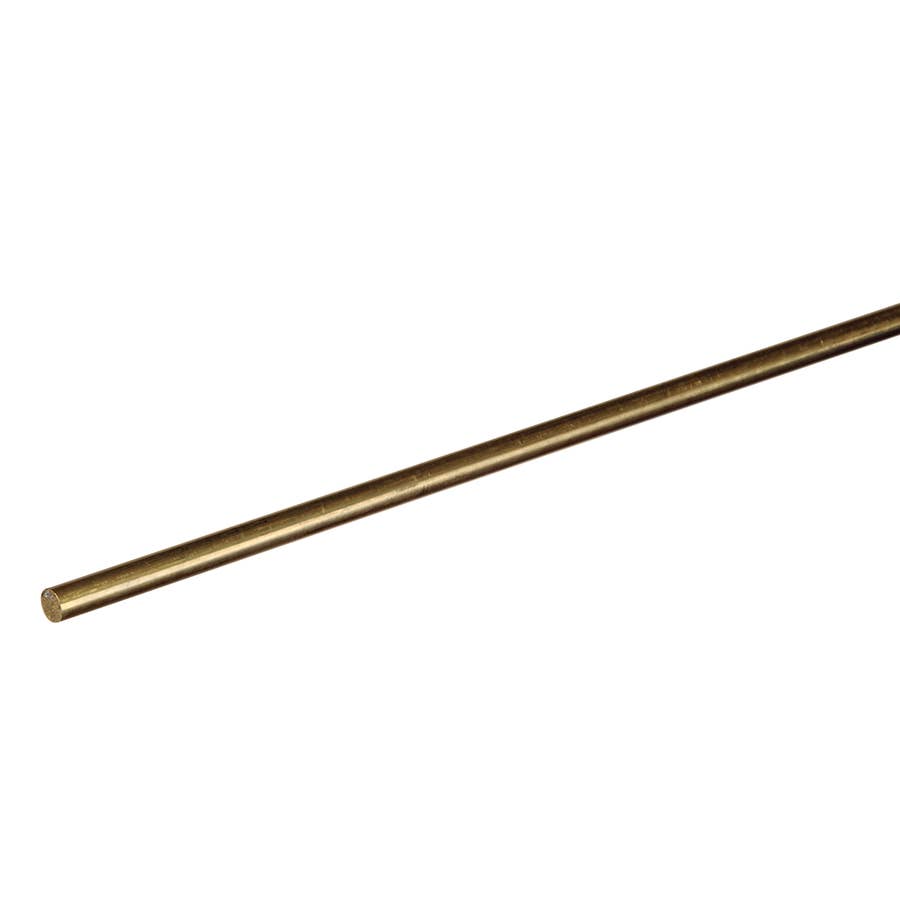 Hillman Brass Solid Round Threaded Rod - 3'