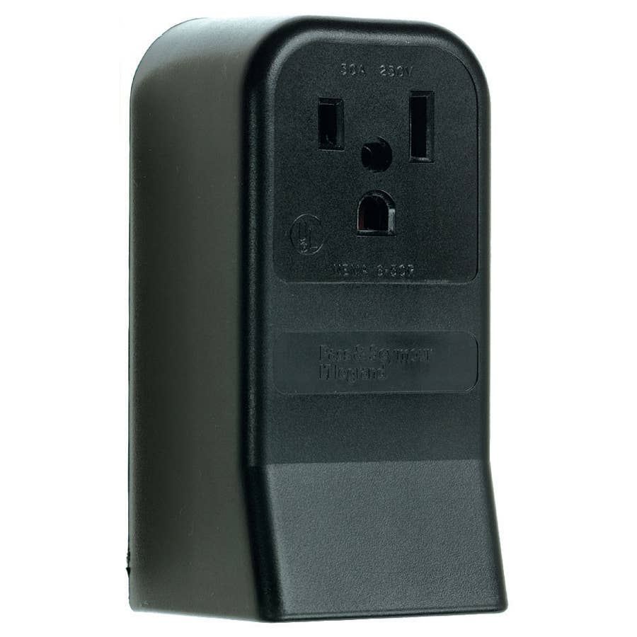 Legrand Pass & Seymour 50 Amp Surface Mount Power Outlet - Black