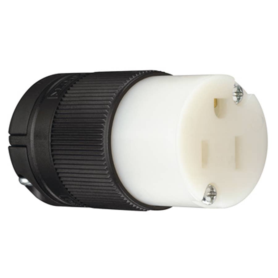 Legrand Pass & Seymour Clamp-Lock Straight Blade Connector - Black/White