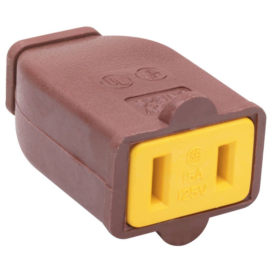 Legrand Pass & Seymour 15 Amp Polarized Connector - Brown