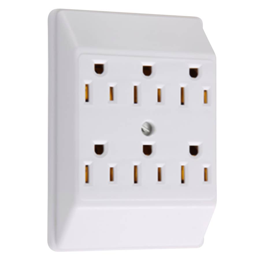 Legrand Pass & Seymour 2 to 6 Outlet Plug-In Adapter - White