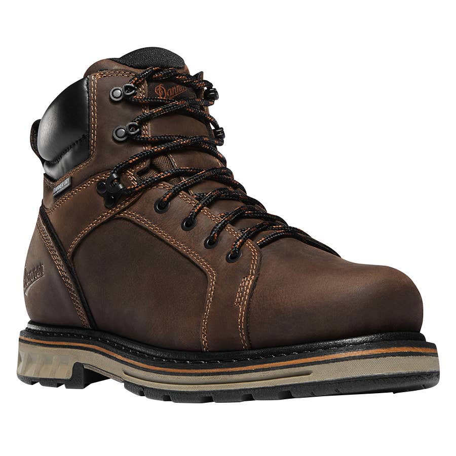 Danner Men's 6"" Steel Yard Steel Toe Waterproof Work Boots - Brown