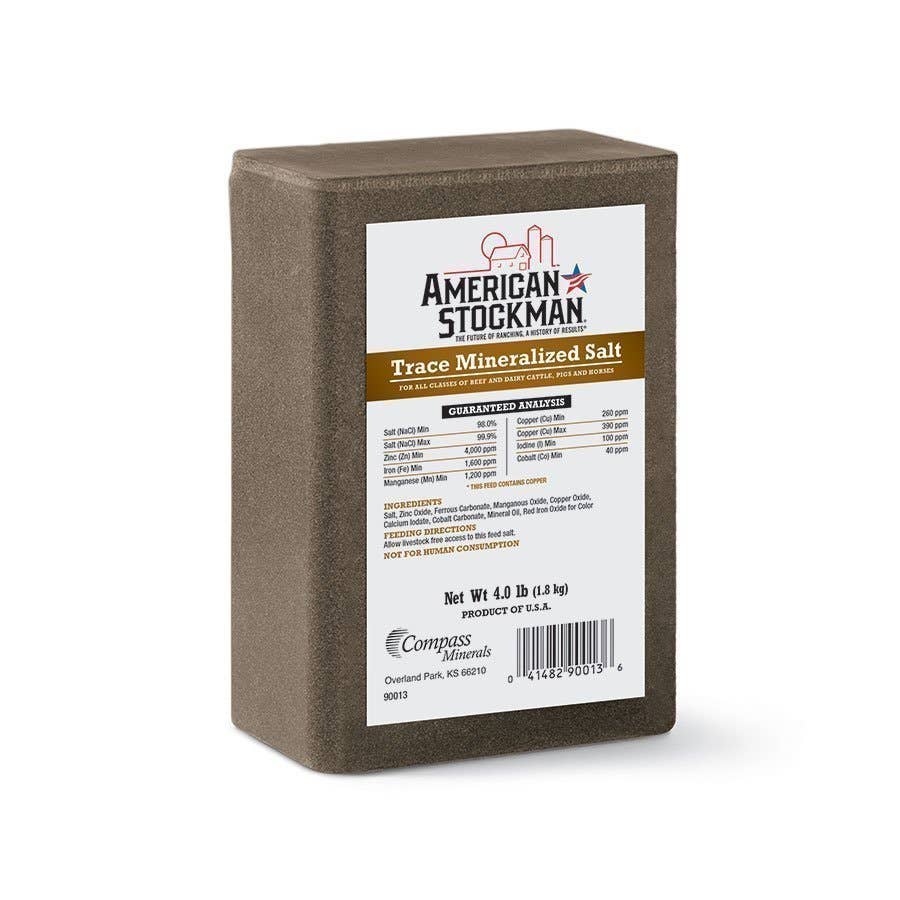 American Stockman Trace Mineralized Salt - 4 Lb. Brick