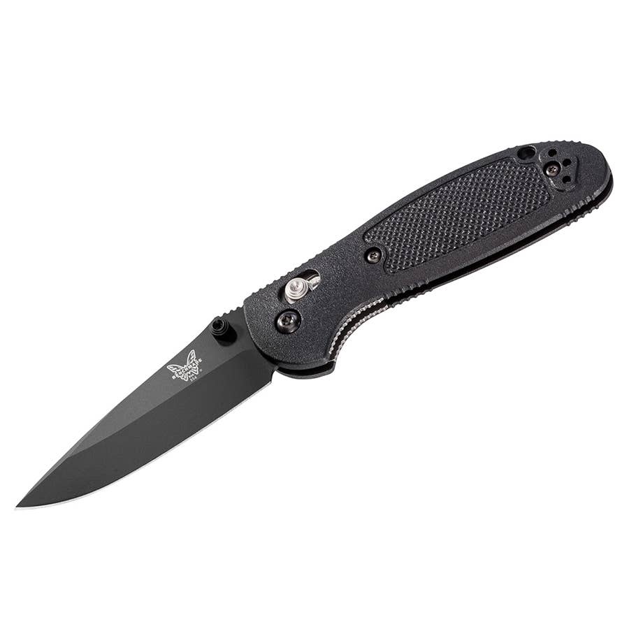 Benchmade Pardue Mini Griptilian Drop Point Knife - Black