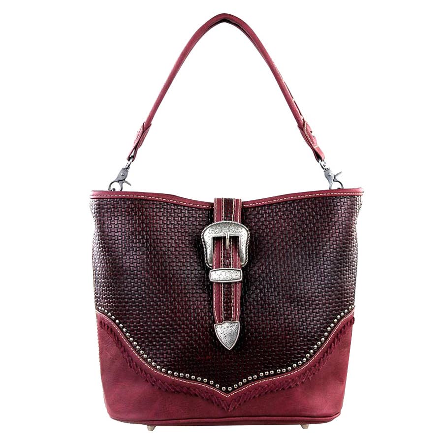 Montana West Women's Trinity Ranch Buckle Design Concealed Handbag