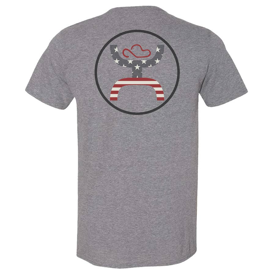 Hooey Men's Patriotic Background T-shirt