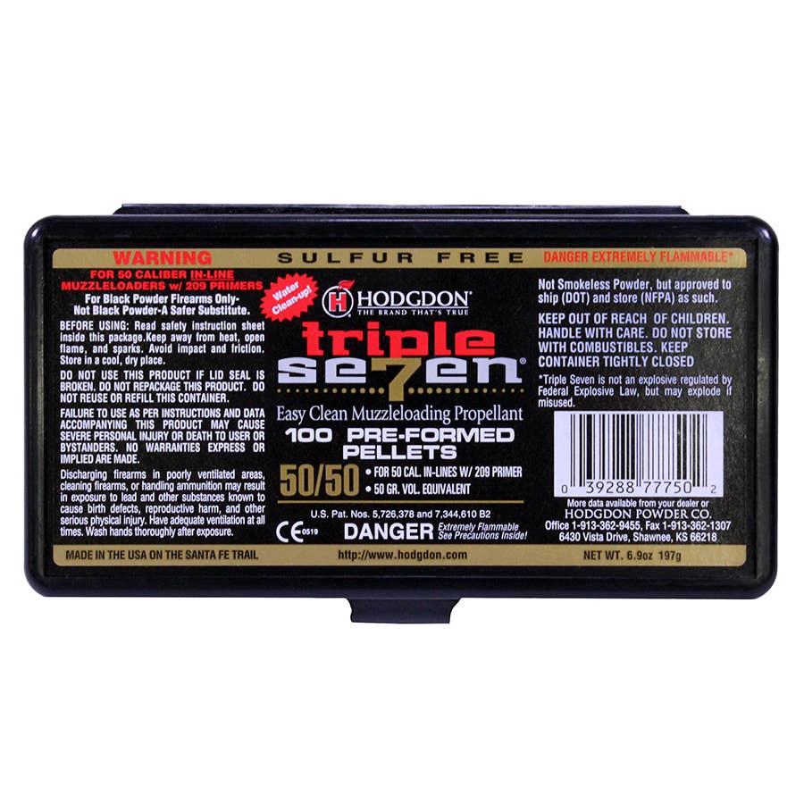 Hodgdon Triple Seven Blackpowder Pellet - 50GR