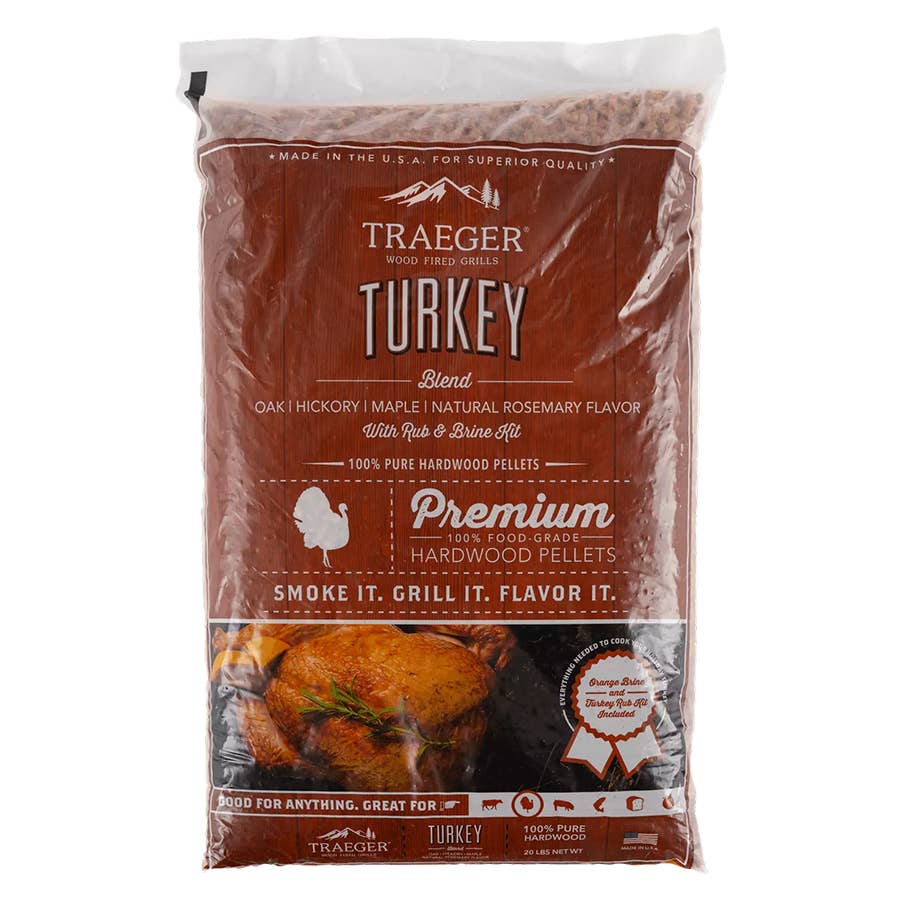 Traeger Turkey Blend with Brine Kit Wood Pellets