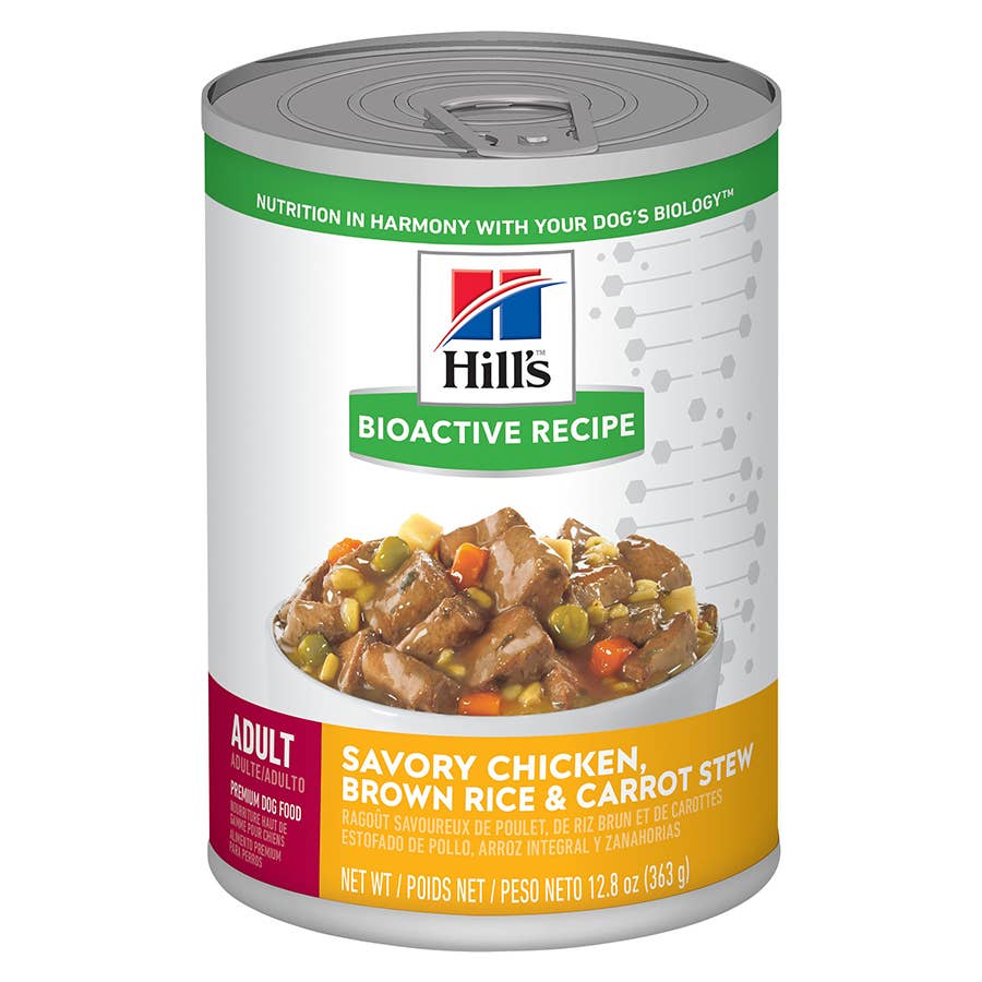 Hill's Bioactive Recipe Adult Savory Chicken, Brown Rice & Carrot Stew ...