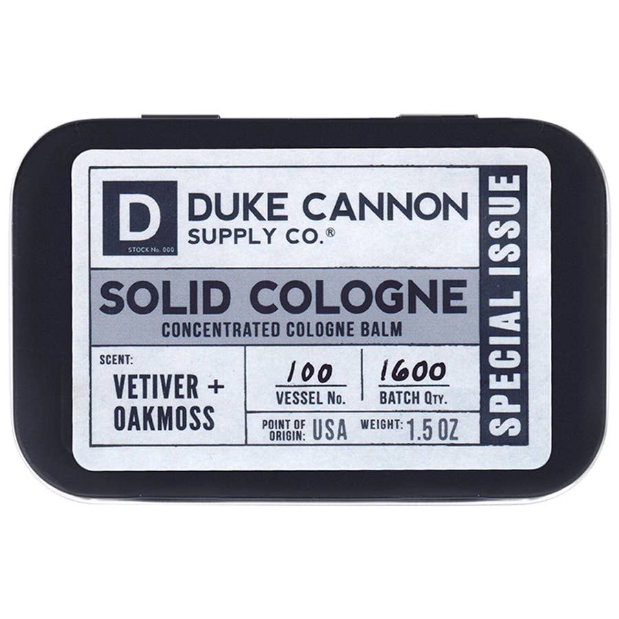 Duke Cannon Solid Cologne Balm - Vetiver Plus Oakmoss (Special Issue)