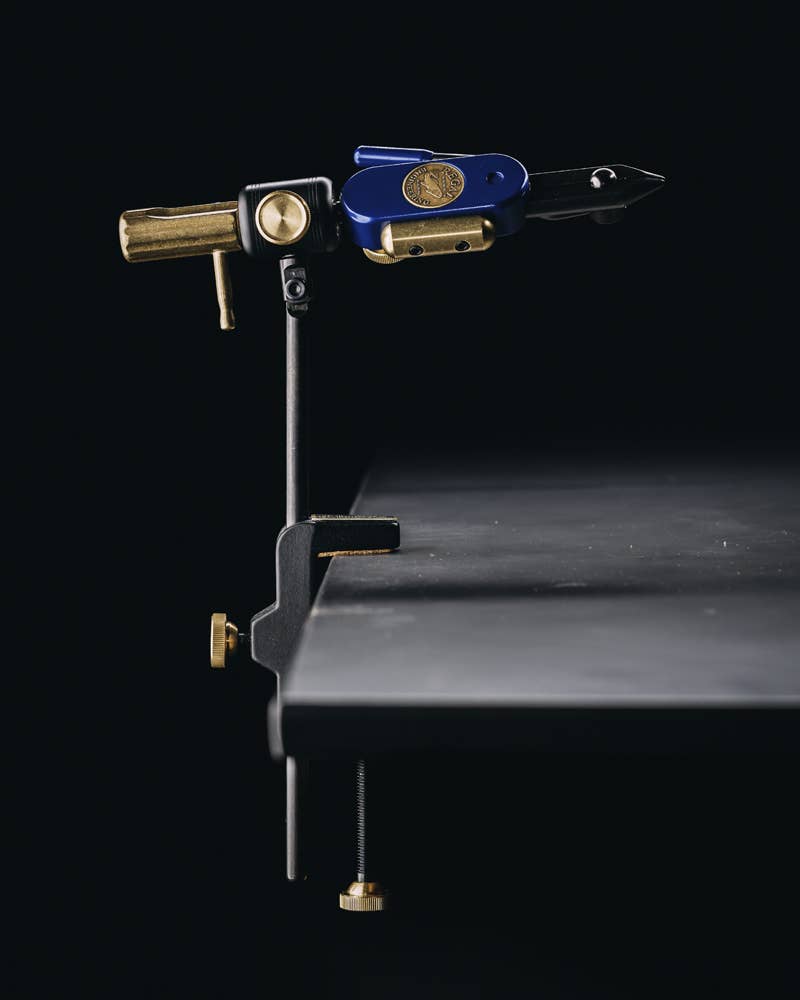 Regal Revolution Fly Tying Vise with C-Clamp - Blue