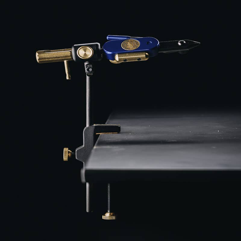 Regal Revolution Fly Tying Vise with C-Clamp - Blue