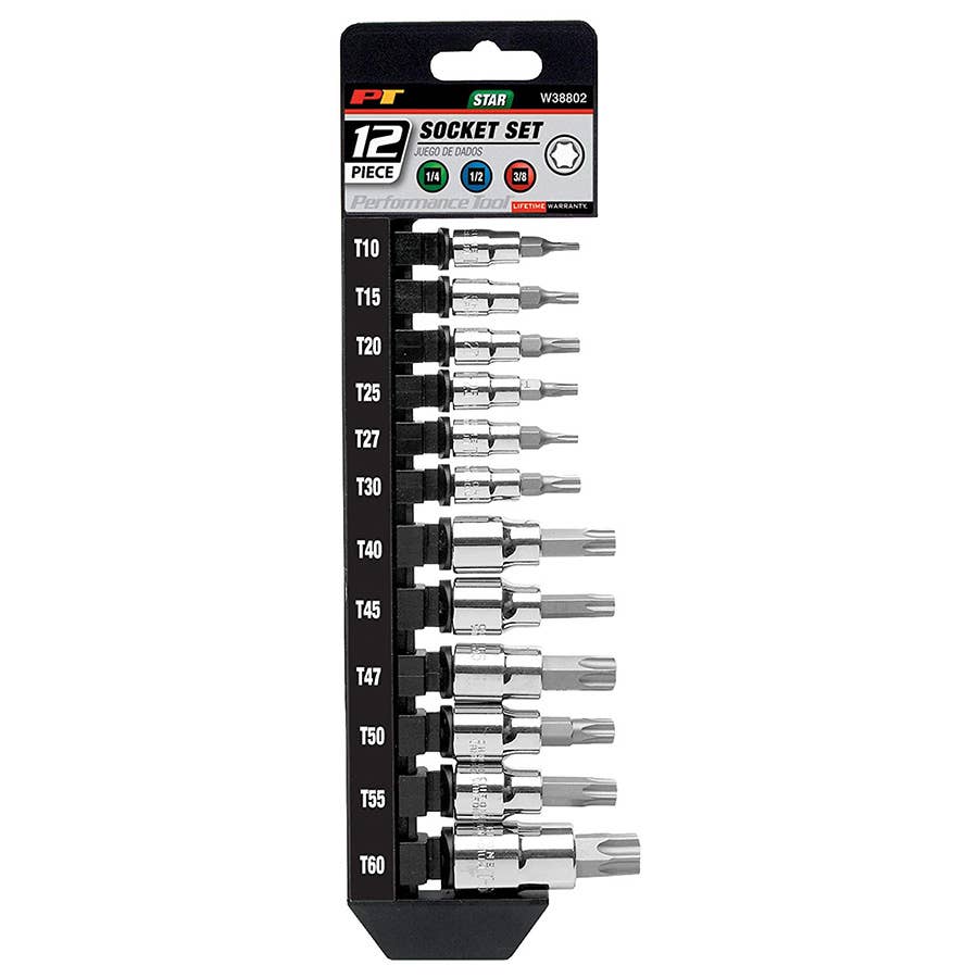 Performance Tool Star Bit Socket Set - 12 pcs