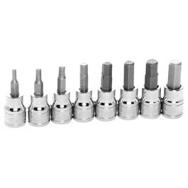 Performance Tool 3/8"" Drive Metric Hex Bit Socket Set - 8 pcs
