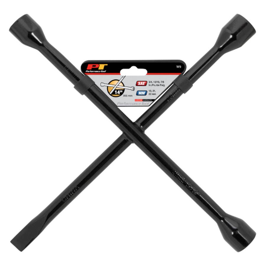 Performance Tool SAE/MM 4 Way Lug Wrench - 14""