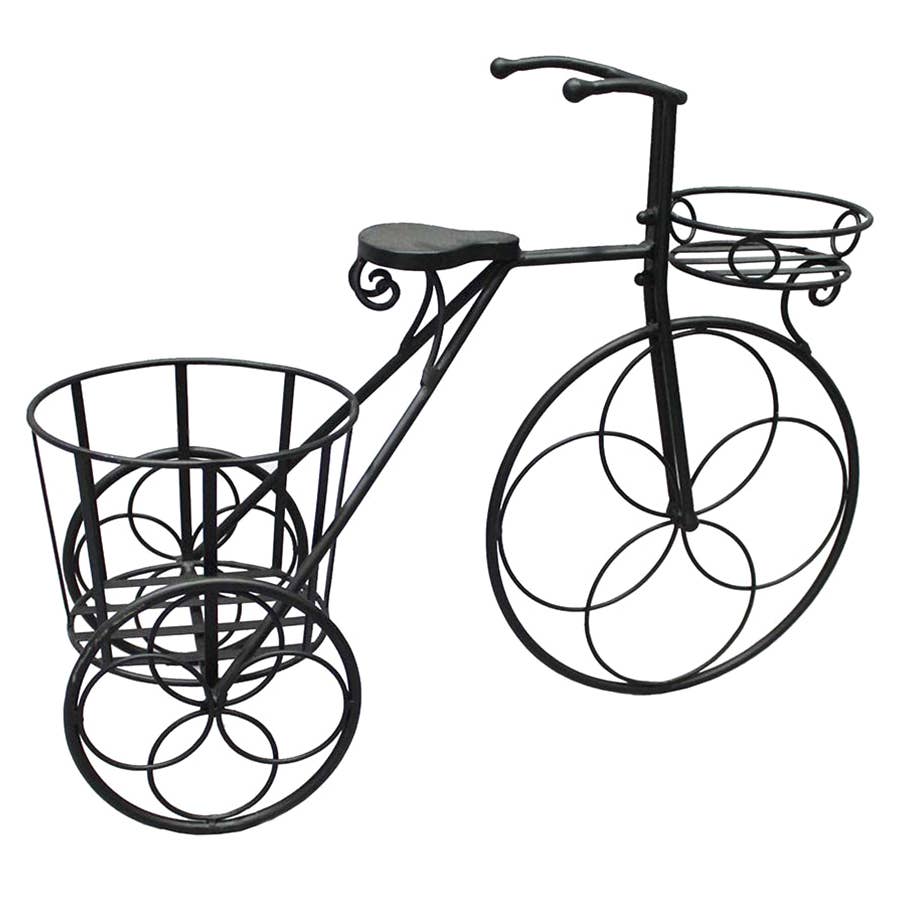 Backyard Expressions Bicycle Planter - Black