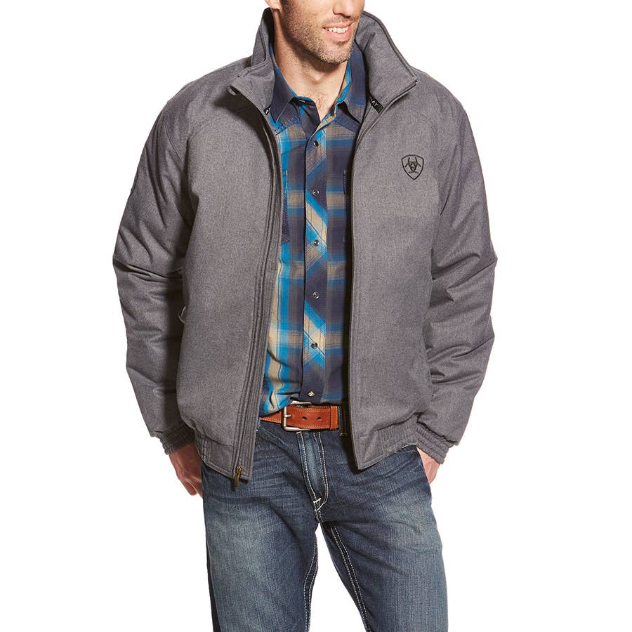 Ariat Men's Team Logo Embroidery Insulated Jacket - Charcoal Heather