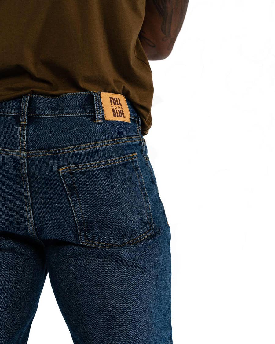 Full Blue Men's 5 Pocket Regular Fit Jeans