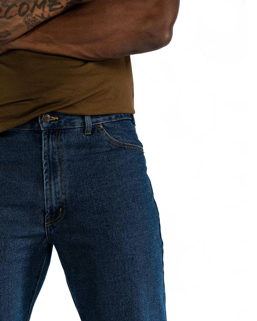 Full Blue Men's 5 Pocket Regular Fit Jeans