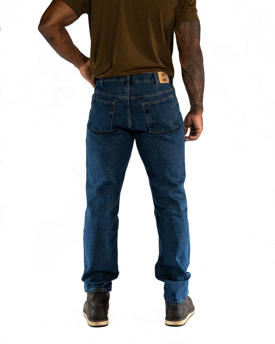 Full Blue Men's 5 Pocket Regular Fit Jeans