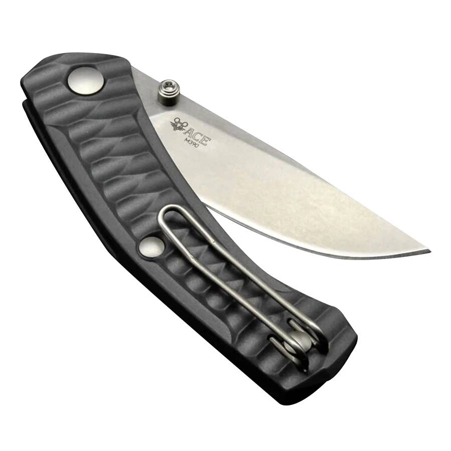 Giant Mouse Ace Iona Folding Knife - Wolf Gray/Tumbled Finish